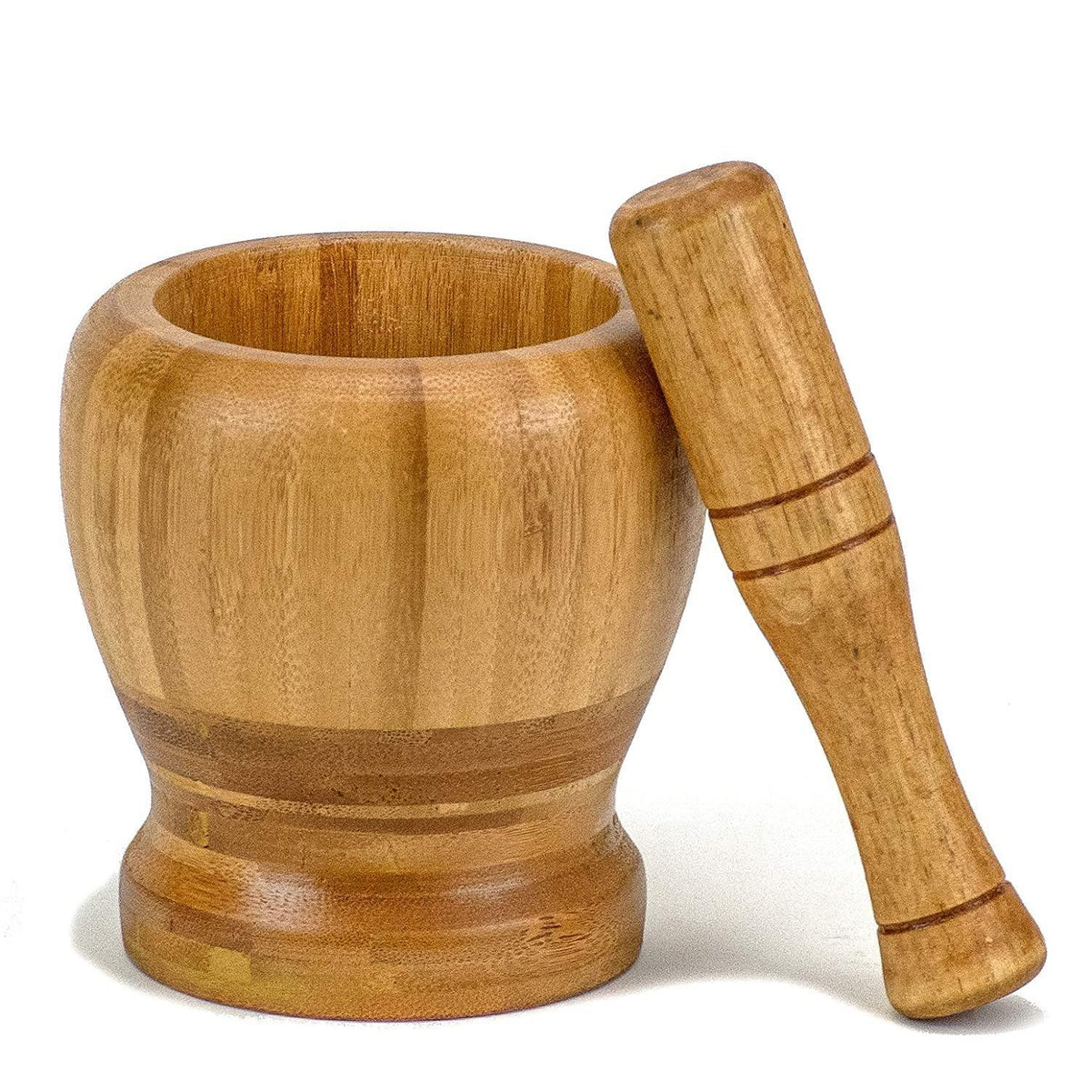Light Wooden Spice Mixing Bowl - Mortar and Pestle Set – Afghan Saffron Co.